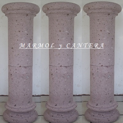 Columnas : Columna Lisa de cantera Rosa